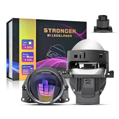 汽车Led大灯2.5Inch3寸双光透镜无损12+6芯片大功率80W双灯杯H4