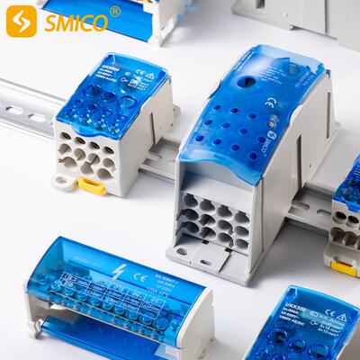 UKK80A125A160A250A400A500A一进多出导轨式分线盒零线端子排