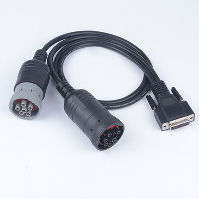 适用于DB15Pin连接线康明斯9针转接线6PIN卡车发动机诊断线