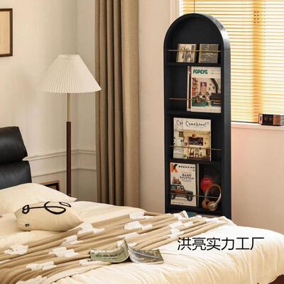 中古木全身衣镜可移动落地法式复古收实纳杂志书架一体HL诺曼杂旋