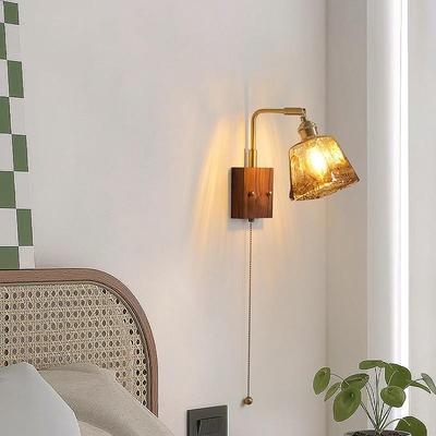 日式复宿古20825拉链开关全铜壁灯室极简头卧床楼梯阳台民设计师