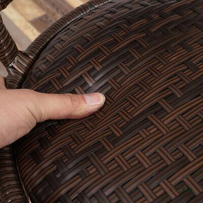 藤椅三户件小套小茶35320几台桌椅外庭院现代阳简约单人组合腾编