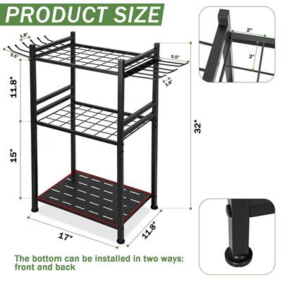 亚马逊园农具架工具收纳架庭院林整架场跨境理多用途农铁铲置KQN