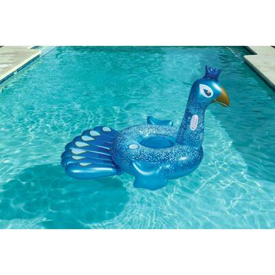 Bestway41101孔雀坐骑儿童水上座骑戏水玩具成人坐骑加厚浮排