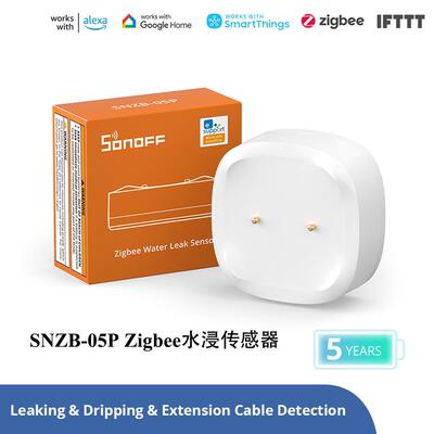 新品SONOFF SNZB-05P水浸Zigbee传感器易微联智能家居漏水监测