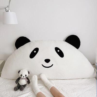 床头靠垫软可爱卡通宝宝绒大靠背可洗QDG儿拆童熊猫包抱枕榻米靠