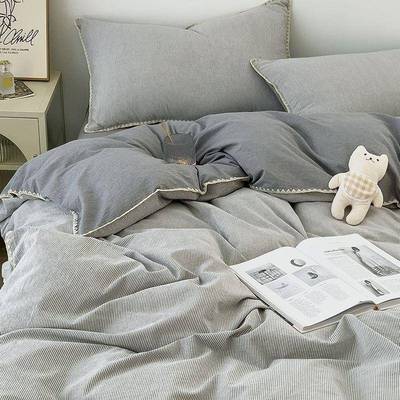 学a生用品cp#46151类品四件套简单约欧式双层纱被套床人宿舍软床