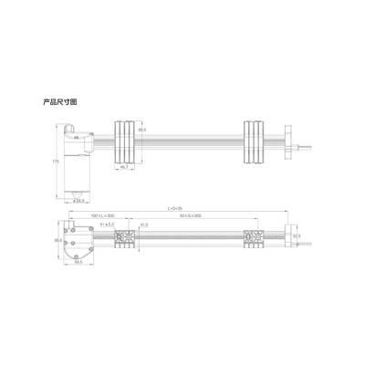 捷电动推杆用29V200N低噪音小0体积NDE智能昌电动沙发应推杆伸缩