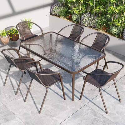户外桌椅座椅庭露天休闲花061402园组合套装简院约三套外室件藤阳