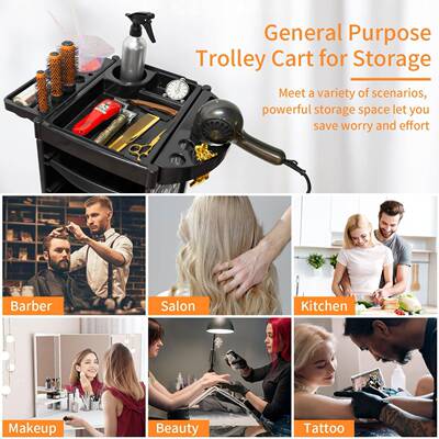 美推发车理发店专228用烫染工小具车多功能抽屉车理发师工具置推