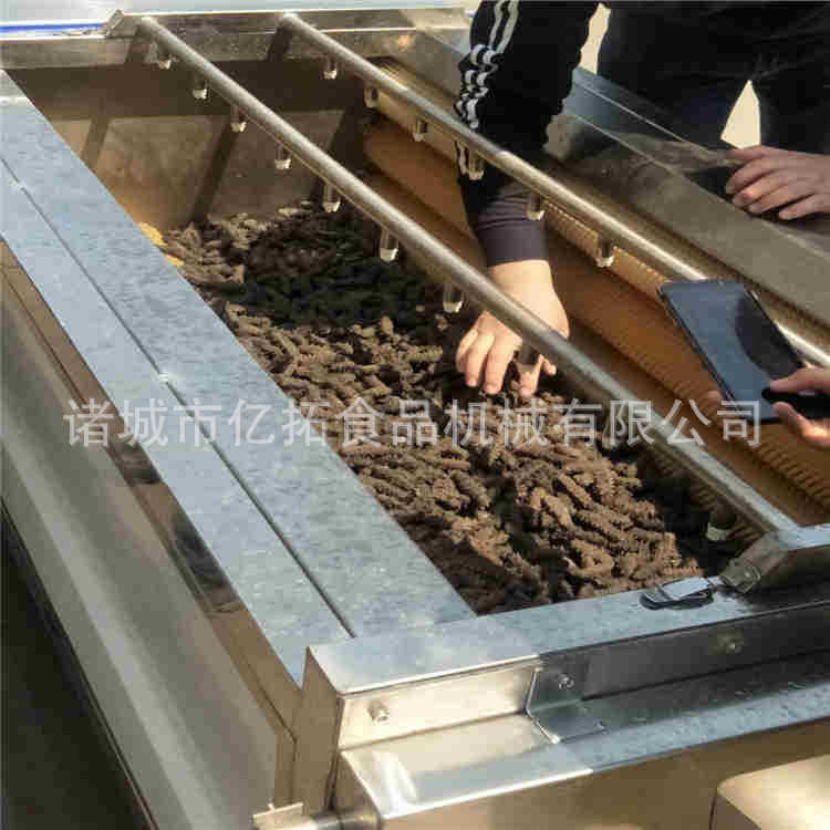 削土豆皮的机器 全自动羊蹄子刷洗机 不锈钢毛辊去皮清洗机