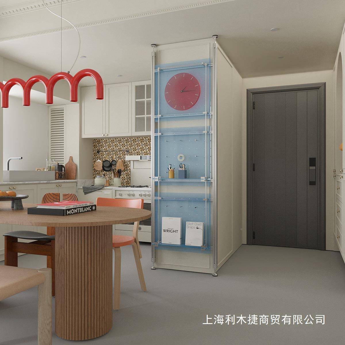 铝BUX材立置物架洞洞板海洋板顶天地其免打孔入户玄关客厅型展示