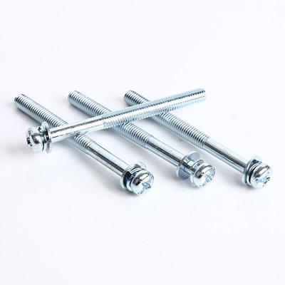 新G/T907.8十字盘头螺4钉带B415牙杭弹平垫组合件M6x70长33