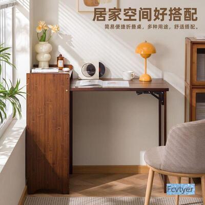 折叠书桌书柜一体用小户家多0121功能电脑桌台出子租房简易型餐桌