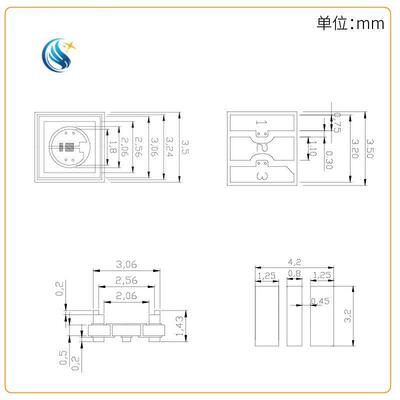 3535UVC02.W中功率深270-280nBXWm封装灯珠外3535陶瓷紫线LED光源