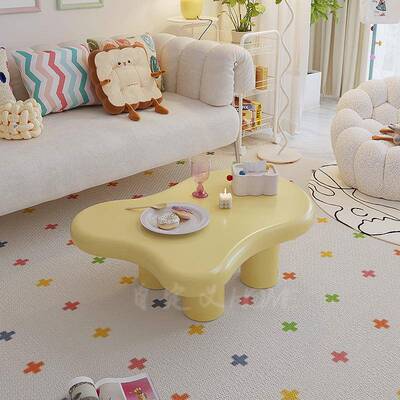 多巴胺云5朵茶几子爱家用简约小51513户型奶油风可异形沙发边桌20