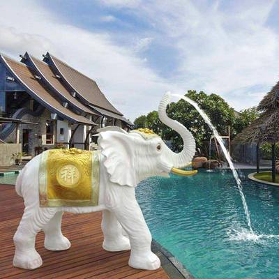 乐光喷水鲤鱼发乌000018龟大象景区工艺品红打卡公园游园网玻璃钢