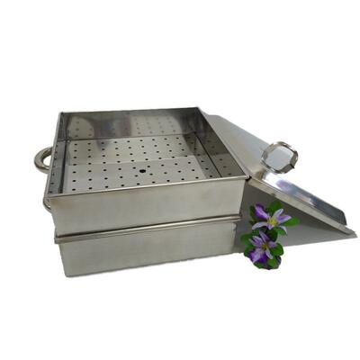 不锈钢方形蒸笼蒸屉蒸格蒸锅冲孔笼盖正方形蒸包子39X39CM