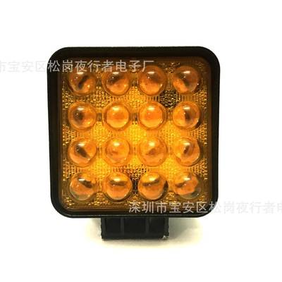 9-36V4D48W42WLED工作灯工程车灯检修灯带透镜雾灯黄光灯