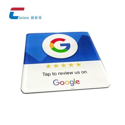 供应内含用户可自主编程写入网址信息的高透度哑克力NFC智能桌贴