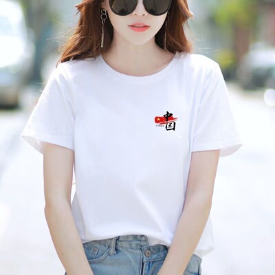 纯棉重磅潮牌印花短袖T恤衫男女夏季新款宽松美式半袖上衣6