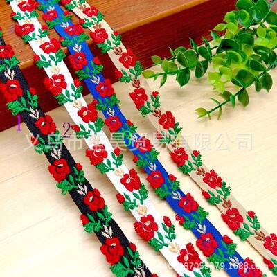 边2cm宽民族风帘花刺绣蕾服丝GQW-MZFH复古花边织带DIY窗花边装饰