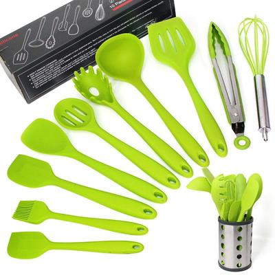 厂家刷直销现货硅胶NHE厨具套装锅铲勺粉捞打汤蛋器匙食物夹漏油