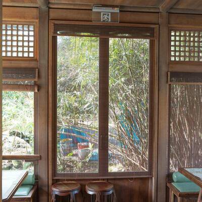 边竹窗帘升竹门帘卷帘阳台遮阳竹酒店LVV民宿餐厅帘子降卷拉窗包