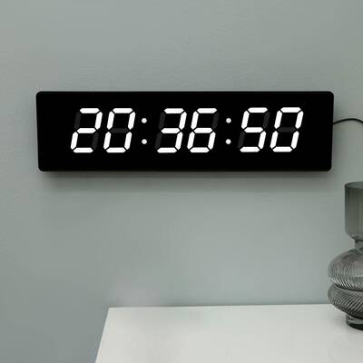 新款大电屏LED子钟EFT4挂813B遥控客厅书房办公室钟数码万时年历