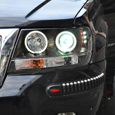 适用于秀山SONAR适用于吉普大切诺基大灯总成天使眼改装氙气99-