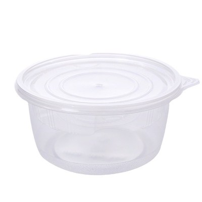 圆形1200ml一次性打包盒大号外卖带盖水果打包碗加厚透明汤碗加厚