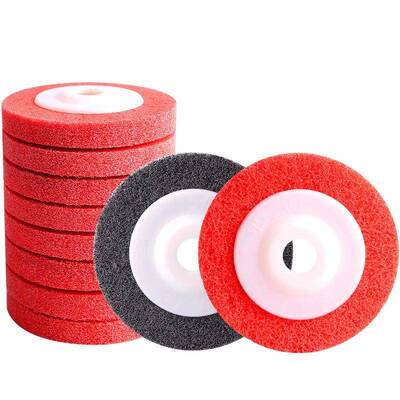 0鸽角向尼白龙轮抛丝光轮10打磨片不锈钢磨光片拉轮抛光片纤OKR维