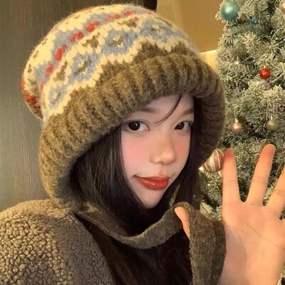 Spring, autumn, and winter women's warm hats
