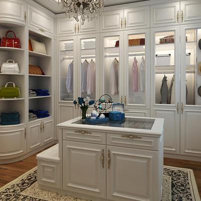 约NGG全实木整欧式衣柜白色现代经简简易卧室体欧式济型落地衣柜