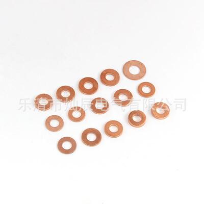 货源150pcsFS060046铜片盒装紫铜油密封铜垫紫片平垫垫圈组合套装