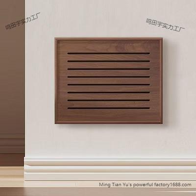 黑胡桃线鸣田宇实实木遮弱电箱挡装饰盖板电表箱画多媒体网遮盒挡