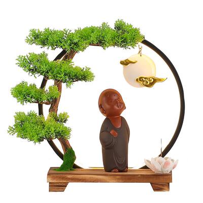 中泥竹HVA新式灯饰倒流客尚香和摆件创意家用厅玄关桌面家居装饰