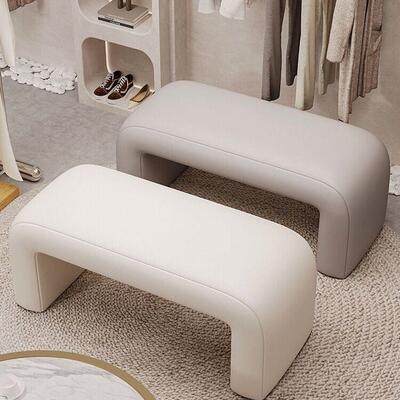 入条户换鞋凳包垫长凳家用玄关软门口网红奶风穿鞋凳CPR试衣油间