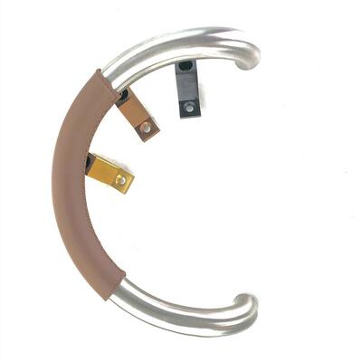 形澳标产店品拉手玻61006璃半门大门圆大拉手酒玻璃门不锈钢皮革