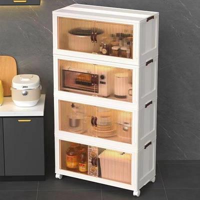 防尘房置YHE架客厅餐边柜橱落地多层储物柜家用厨厨具锅物收纳碗
