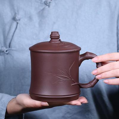 厂家直销宜兴21204宁紫砂杯男女士手工原矿紫泥静量大容宁致远泡