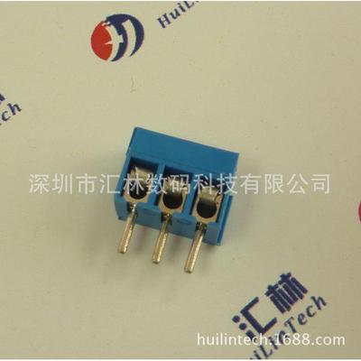 深圳汇林WF131-3.5mmPCB直插式带测试孔端子黑色/蓝色-固定式端子