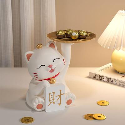 财猫客招厅摆件迁bj778-乔收纳托居盘家存钱罐入户玄关钥匙装饰品