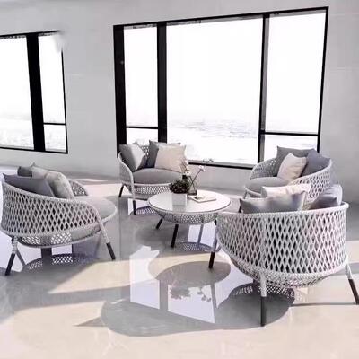 户家具NJH庭院花园露外台懒人创休闲室人外藤意编椅单双沙发茶几