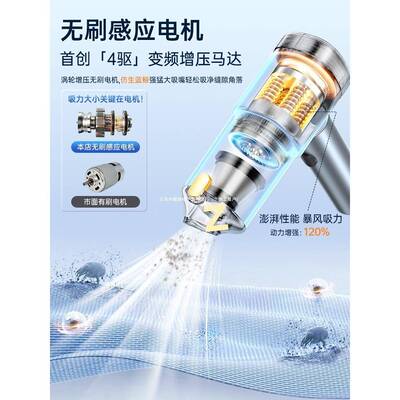 车载型吸尘器车无线充电汽大车家用吸猫毛吸用力大82085功率小手