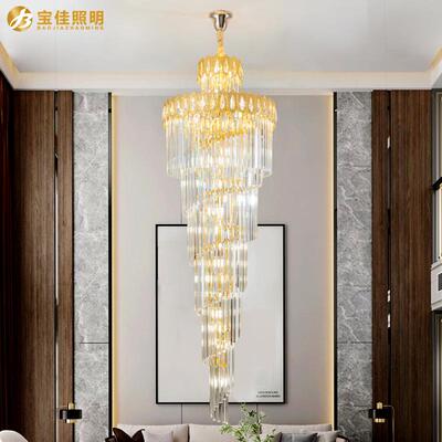 楼梯吊灯长吊灯轻奢客35700大高端酒气店大复式楼别墅挑空堂旋转