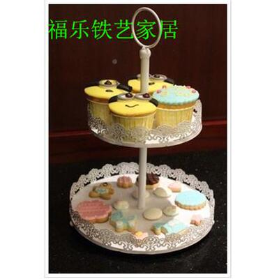 欧式铁蛋糕子婚庆道下午艺KXS茶三层点架具心盘甜品台多层蛋糕盘