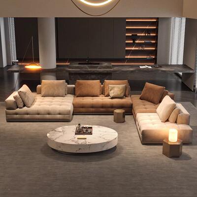 高定劳伦沙发斯客厅简户约现代轻奢高61495端奢华大型用科技布家