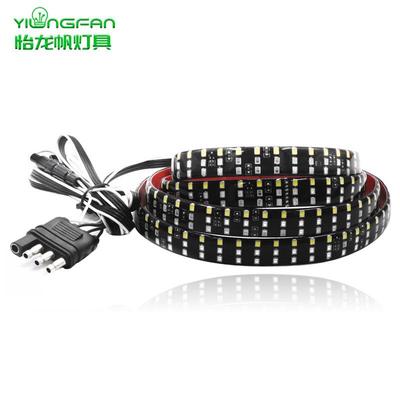 新款滴胶皮卡车4PIN三排三色刹车流水转向尾灯条LED卡车灯条