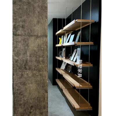 架吊装示不锈钢实心棒书架中45210古风置物架层收纳架储物多展架